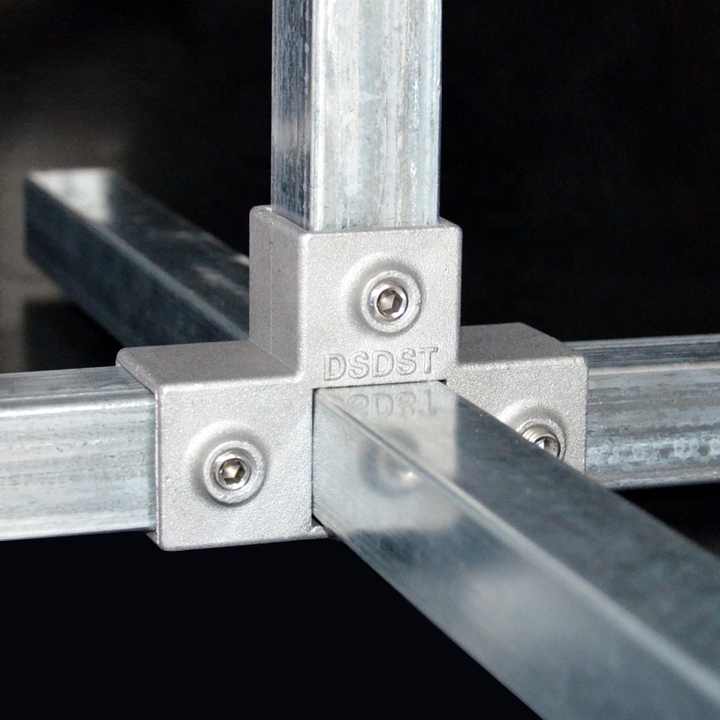 Aluminum Square Tube Connector - Durable Key Clamp Fitting