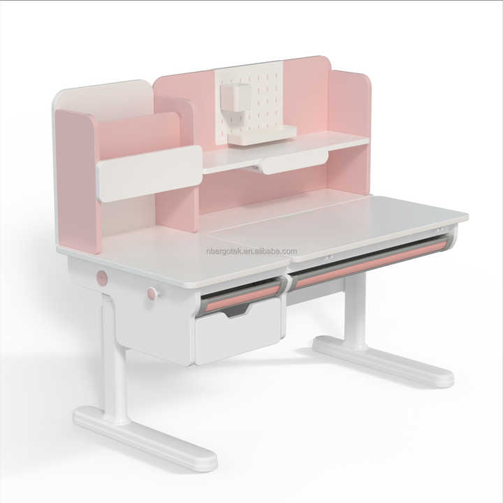 Height Adjustable Ergonomic Children Homework Table With Bookshelf Home ...