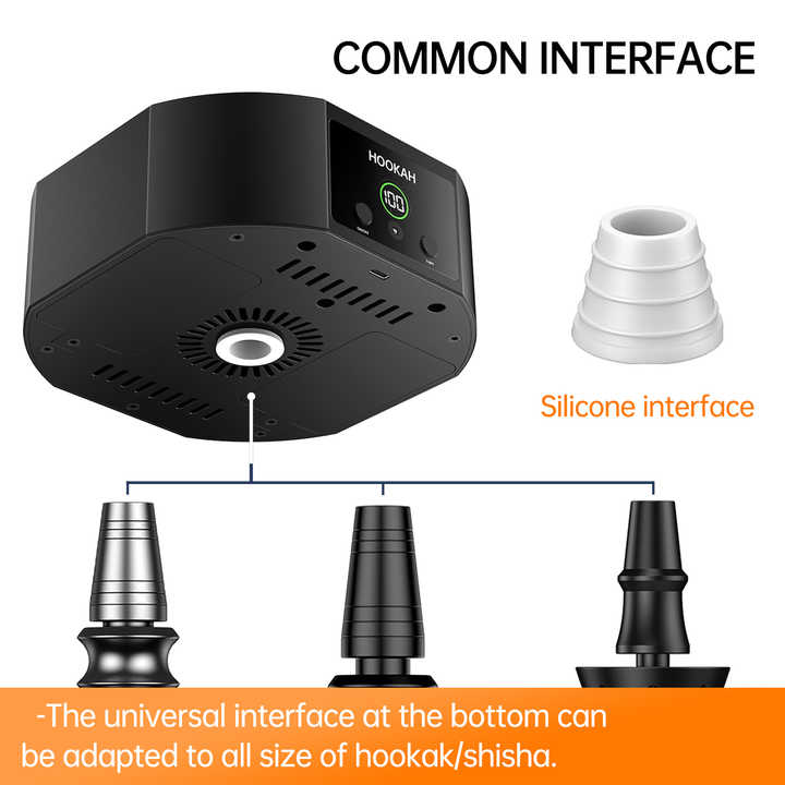 Electric Shisha Head Temperature Adjustable Electronic Hookah Bowl No Charcoal Heating Portable ...