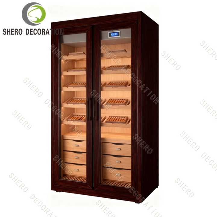 Custom Retail Store Design Fixtures Cigar Display Glass Display Cabinet ...