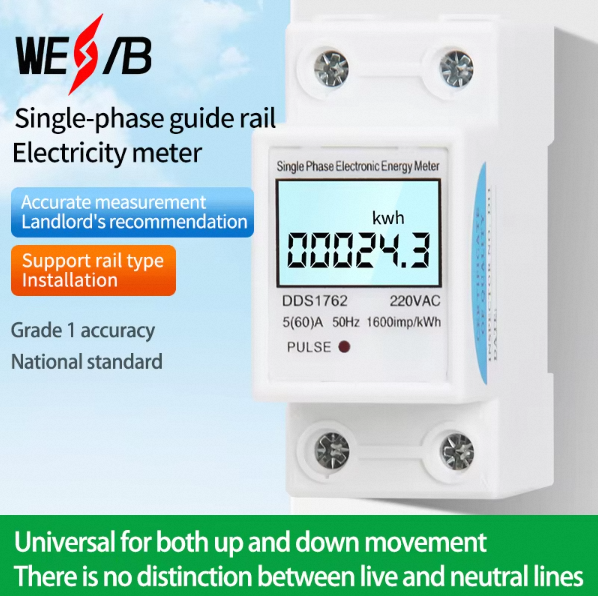 Digital Kwh Energy Meter Three Phase Energy Meter Civilian Grade Three ...