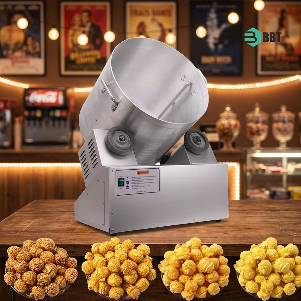 Industrial Popcorn Breading Machine Semi-auto Seasoning Coating Mixer ...