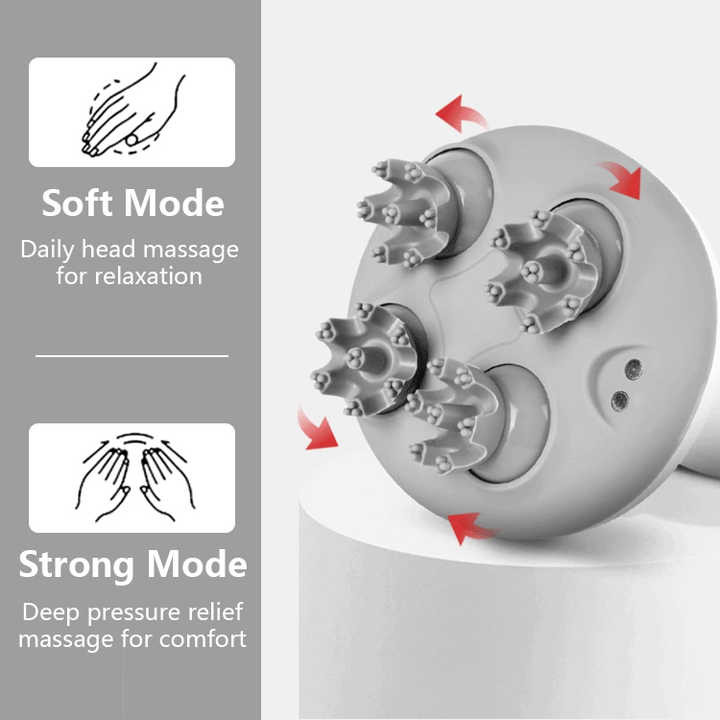 Anti Hair Loss Waterproof Smart Heads Massage Machine Hair Electric ...