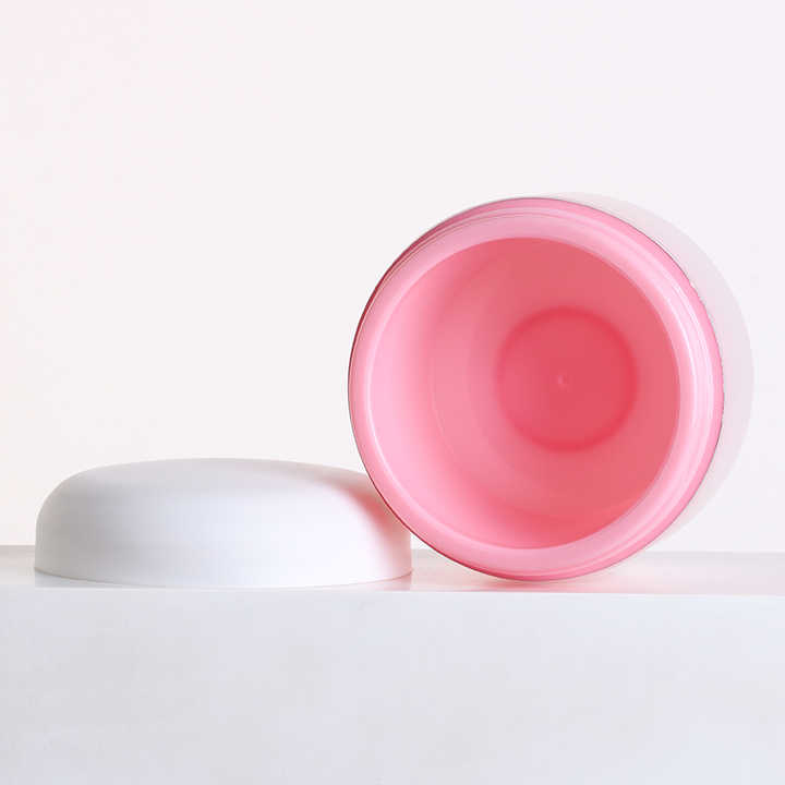 5g 15g 30g 50g 100g 200g Cosmetic Packaging Round Double Layer Pink Frosted Plastic Nail Gel ...