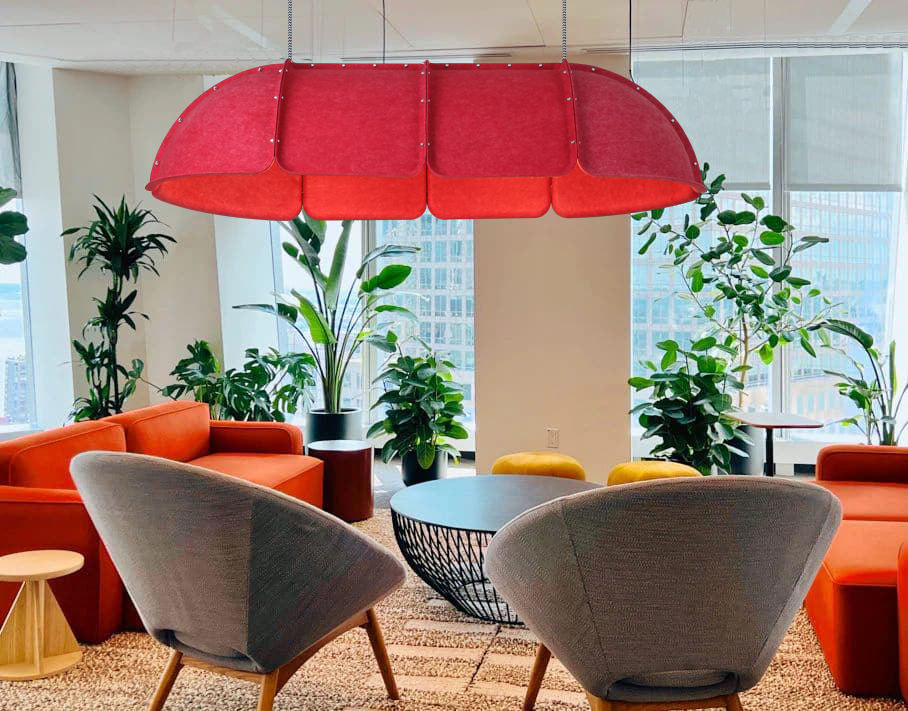 Large Acoustic Felt Pendant Lighting Middle Sized Felt Lamps for Home ...