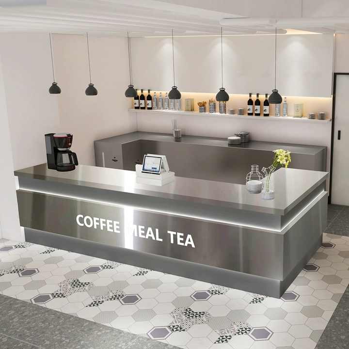 Customizable Stainless Steel Corner Bar Counter for Store Use
