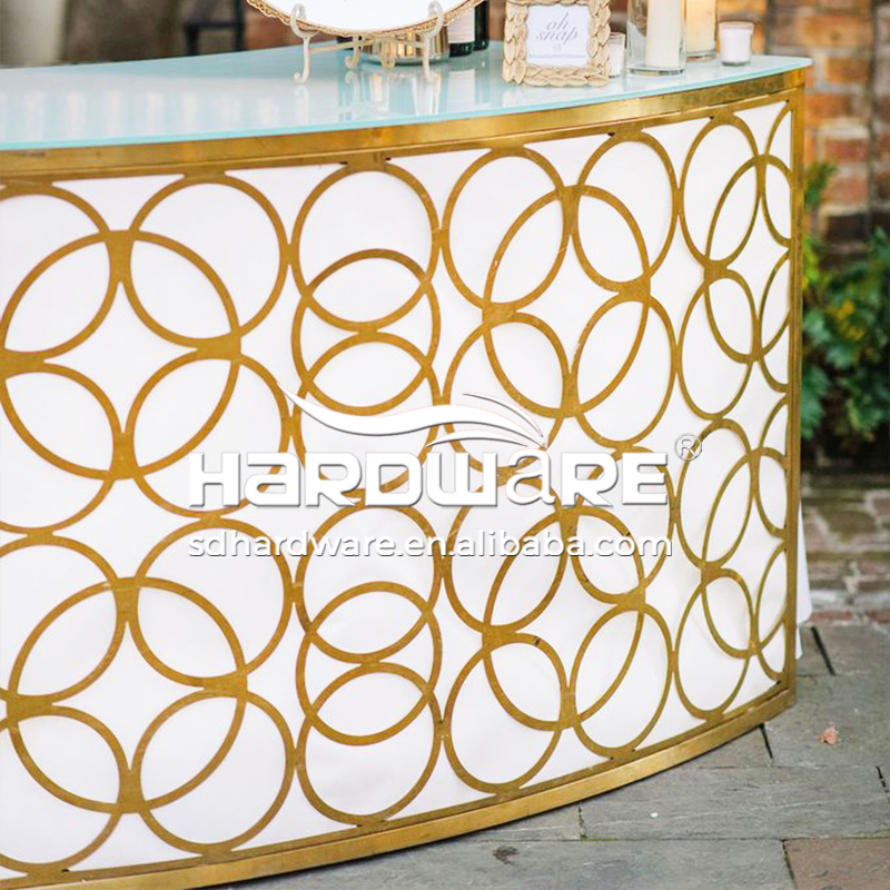 Semi Circle Bar Counter - Modern Stainless Steel Design