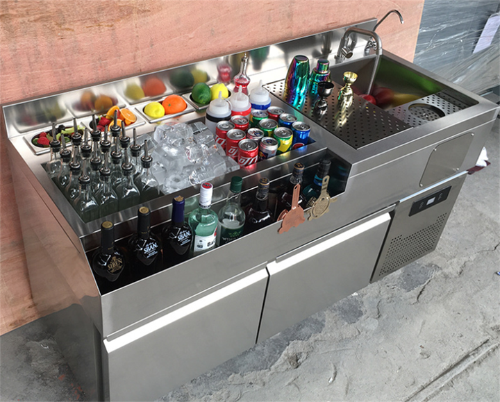 Stainless Steel Portable Bar - Customizable Bartender Station