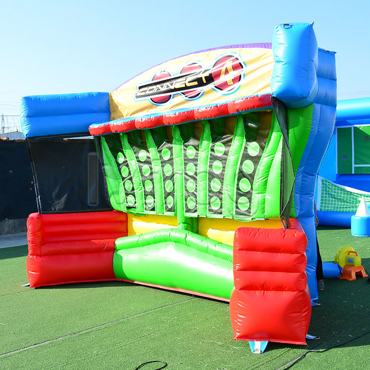 Commercial Carnival Sports Interactive Inflatables Connect 4 Basketball ...