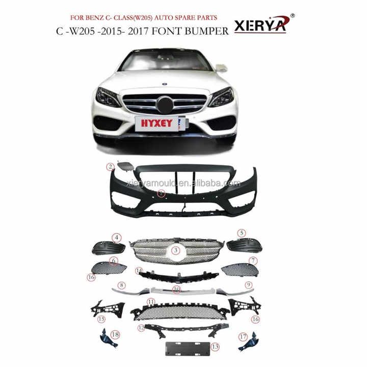MERCEDES tampon CLA CLASS 2014 için araba ön tampon montaj 2018 ...