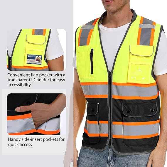HCSP Customize Factory Direct Supply logo Print Safety Reflective Vest ...