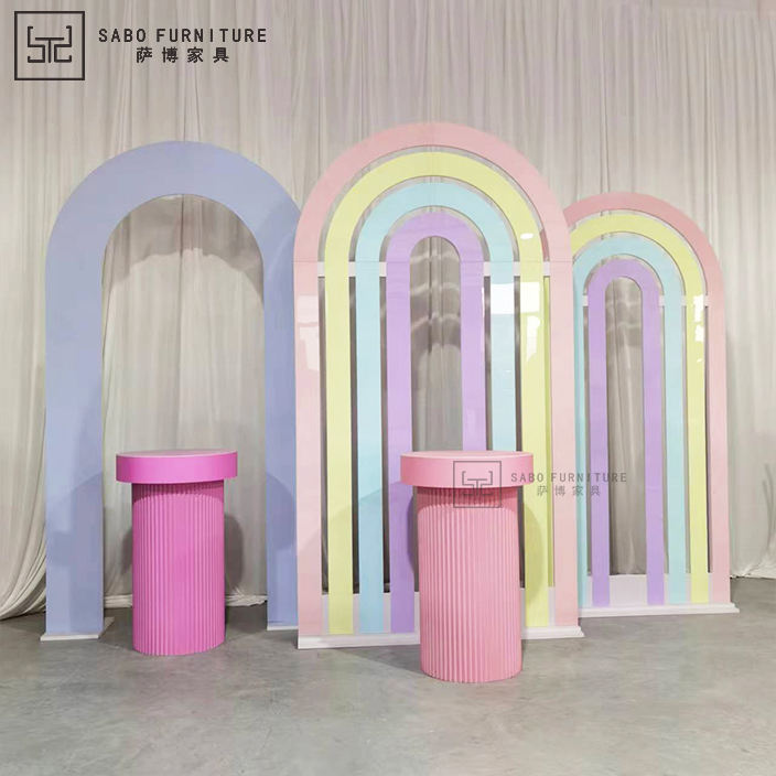 Luxury 3D White PVC Acrylic Arch Wall Panels for Weddings