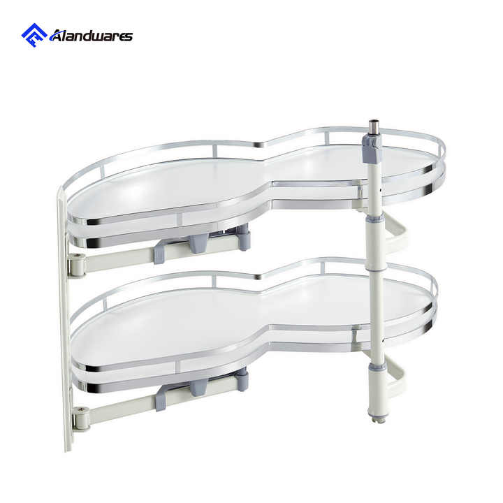 Modern White Nano Swing Tray Revolving Kitchen Organizer Magic Corner ...