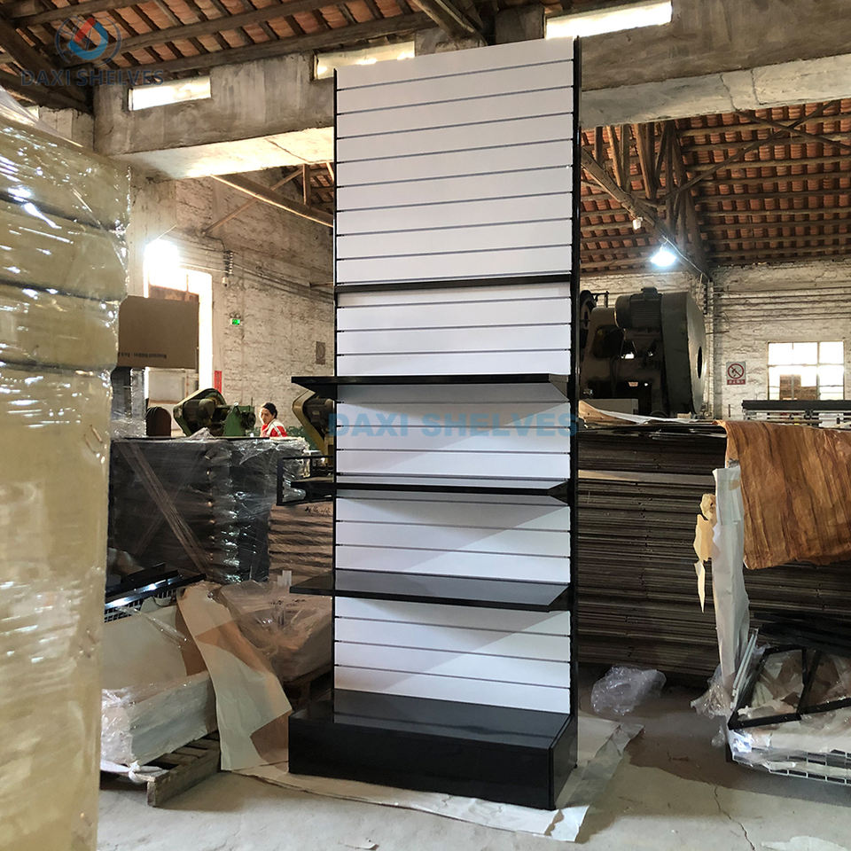Free Standing Slat Wall Display Panels High-End Shelf Supermarket Shelf ...