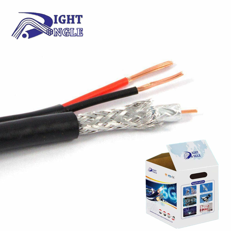 RG59 Siamese Coaxial CCTV Cable 18/2 AWG with Power 95% BC Braid UV ...