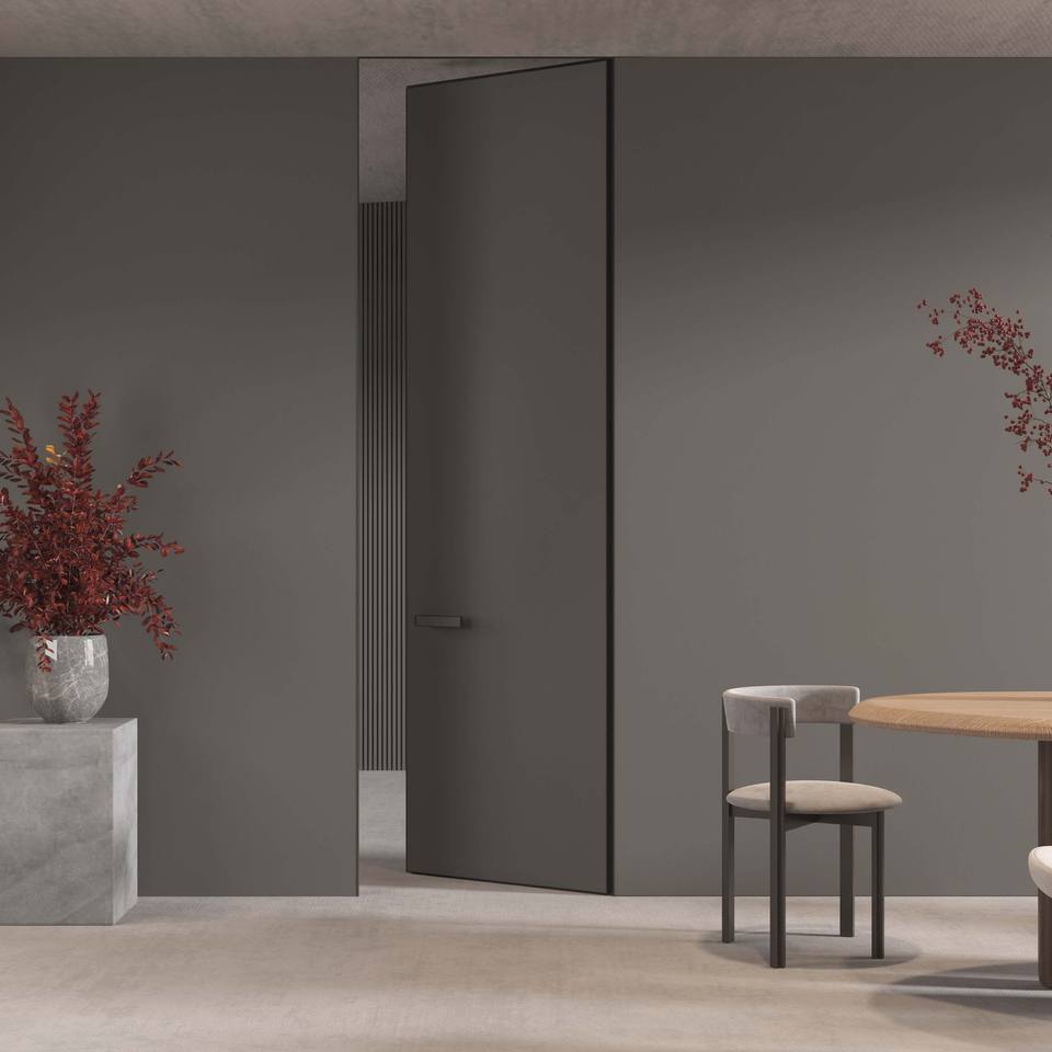 Modern Minimalist Hidden Door Interior Flush Frameless Door Solid Wood ...