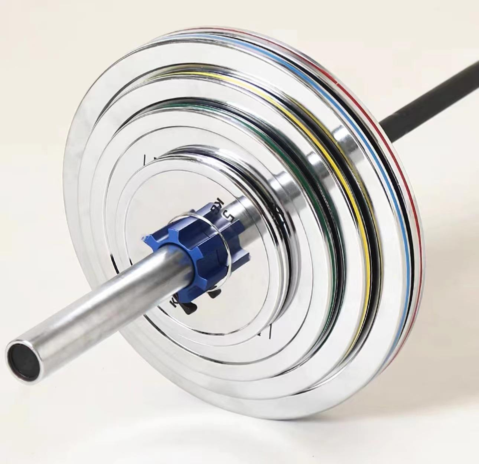Custom Logo Home Use Gym Equipment Chrome Fitness Steel Weight Plates ...