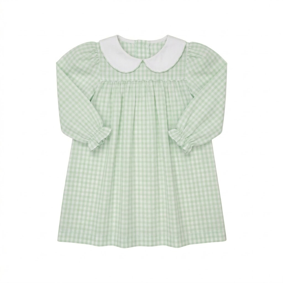 Kids Sister Matching Outfits Pastel Plaid Toddler Dress Smocked Style ...