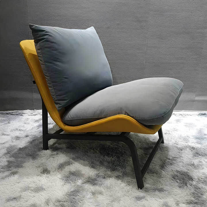 Modern White Single Fabric Reclining Lazy Bean Bag Wing Chair with Lift ...