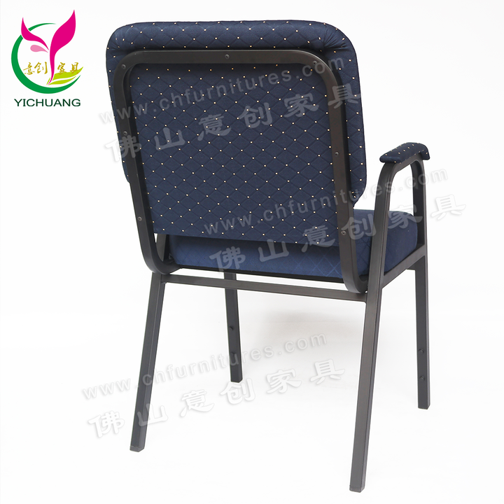 YC-G30-09 Popular Customization Black Iron Armrest Church Chair ...