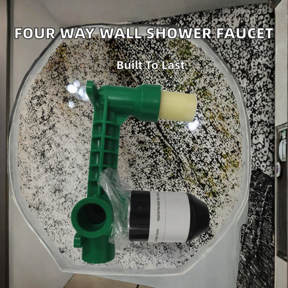 Chrome Rain Soft Showerhead Valve PPR Four-Way Concealed Wall Shower ...