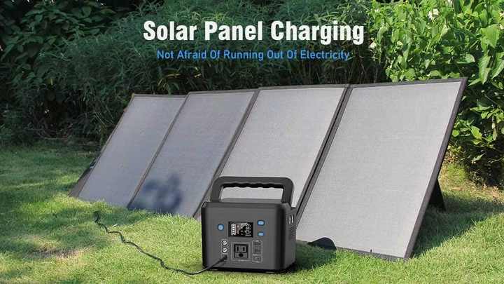 Portable Power Station 200W Solar Generator Included 110V Laptop ...