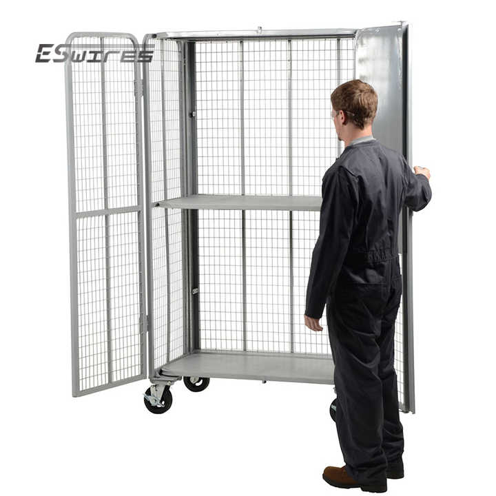 Chrome Movable Foldable Nestable Heavy Duty Wire Mesh Security Cage ...