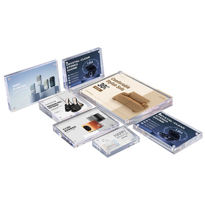 Custom Beveled Acrylic Magnetic Photo Frame Transparent Acrylic Strong ...