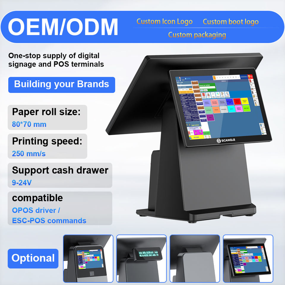 Windows&Android System All in One Point of Sales Terminal Bill POS ...