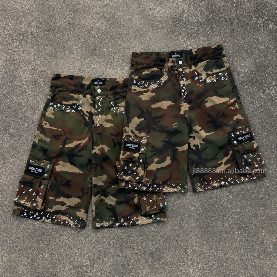 OEM Cargo Jorts Camouflage Jort Sweatpants Pleated Jorts Jorts ...