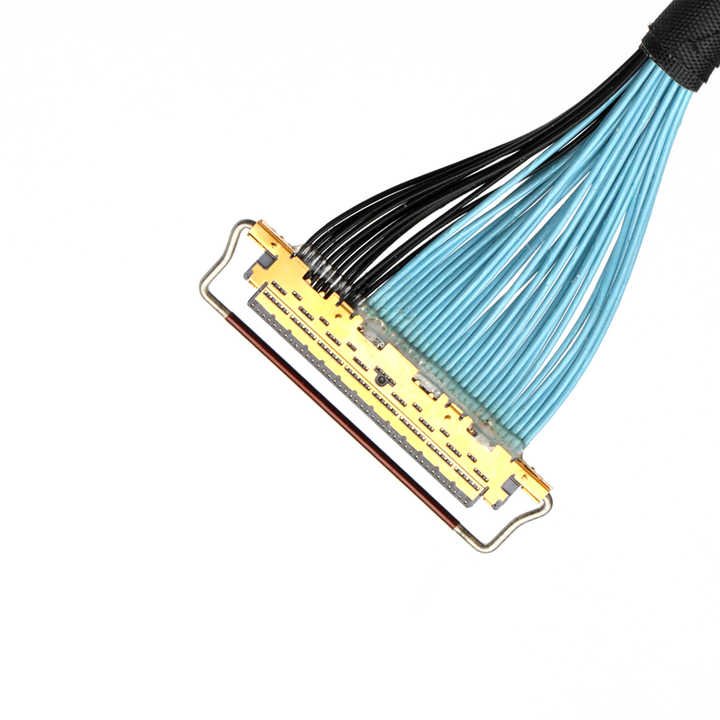 RoHS Compliant Dual-Ended 40-Pin LVDS Cable Assembly Blue/Black ...