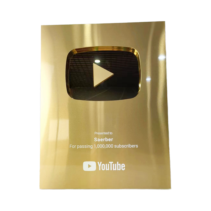 Custom Promotional Youtube Play Button Plaque - Small Bridge