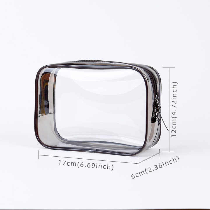 TSA Approved Clear Makeup Bag, Small Clear Cosmetic Pouch for ...