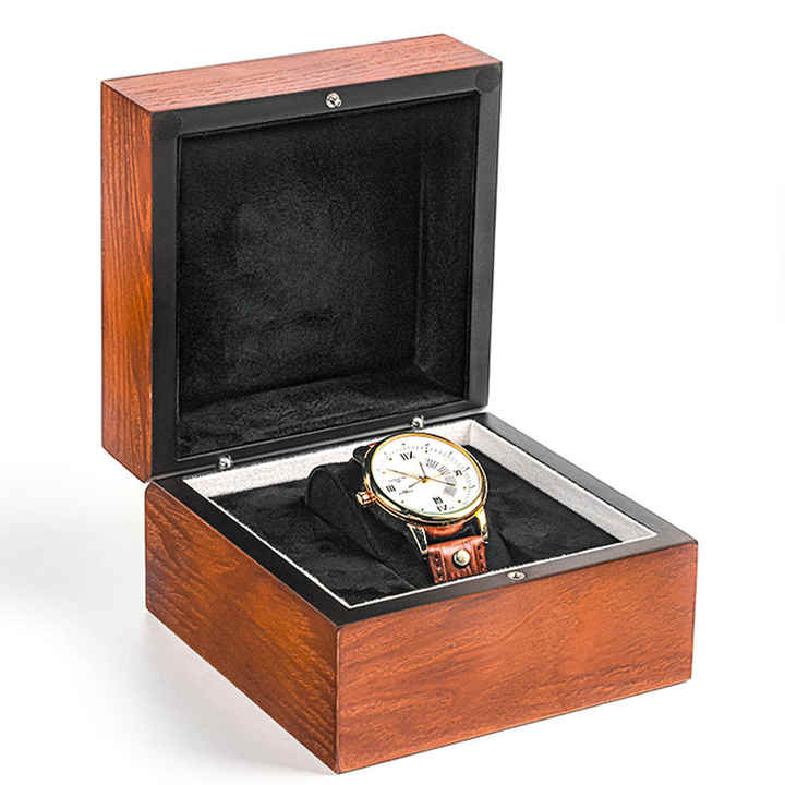 Modern Style Custom Logo Watch Packaging Box Leather Charming Yellow ...
