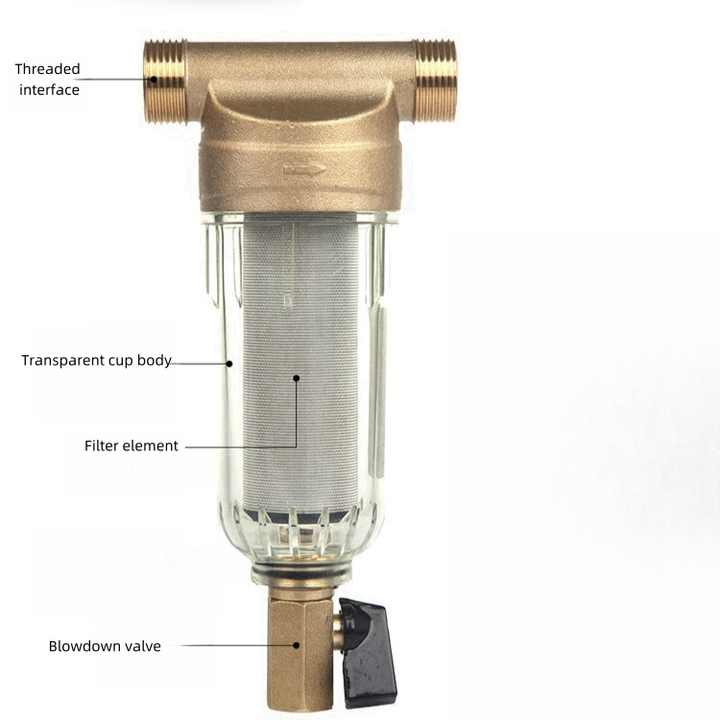 3/4 Inch Brass Outdoor Large-Flow Pre-Filter (with Faucet Backwashing ...