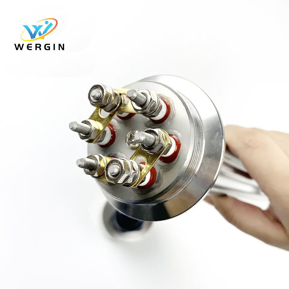 240V 3000W 5000W Folded Immersion Heater element 1.5 "2" Three Clip ...