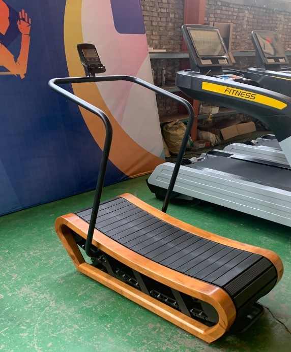 Unpowered Non-motorized Wood Curved Manual Treadmill Mechanical ...