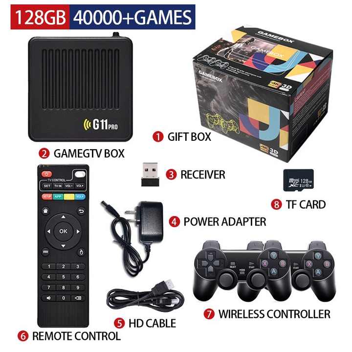 2025 G11 PRO TV Game BOX - Classic Arcade & Android Dual System