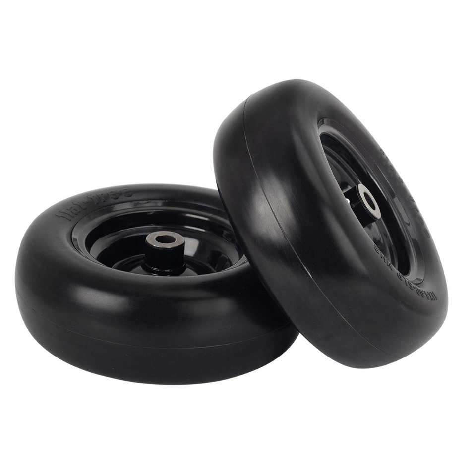 11x4.00-5" Flat Free Lawn Mower Tire - Smooth Tread PU Foam