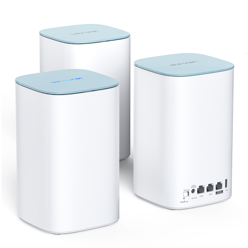 Wavlink WL-WN551X3 Dual-Band WiFi6 Mesh System Router HALO Pulse 3 Pack ...