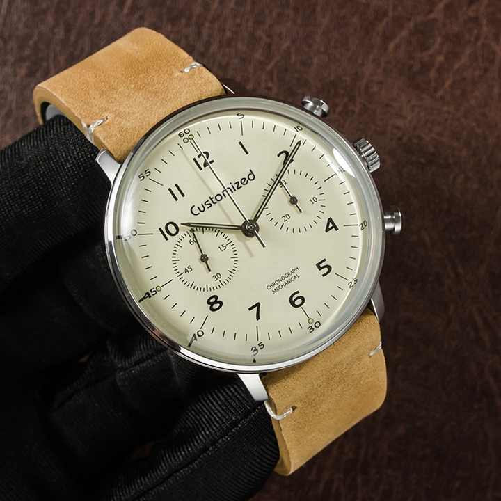 Germany Bauhaus Style Mechanical Chronograph Watch