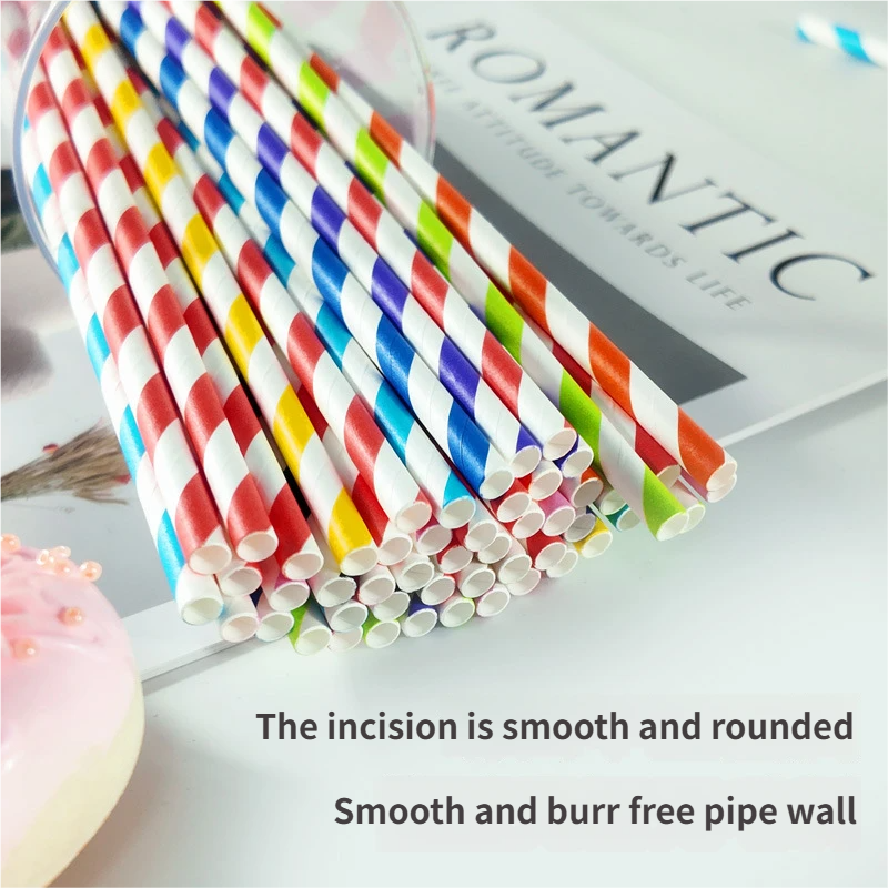 Striped Custom Logo Biodegradable Eco-Friendly Disposable Paper ...
