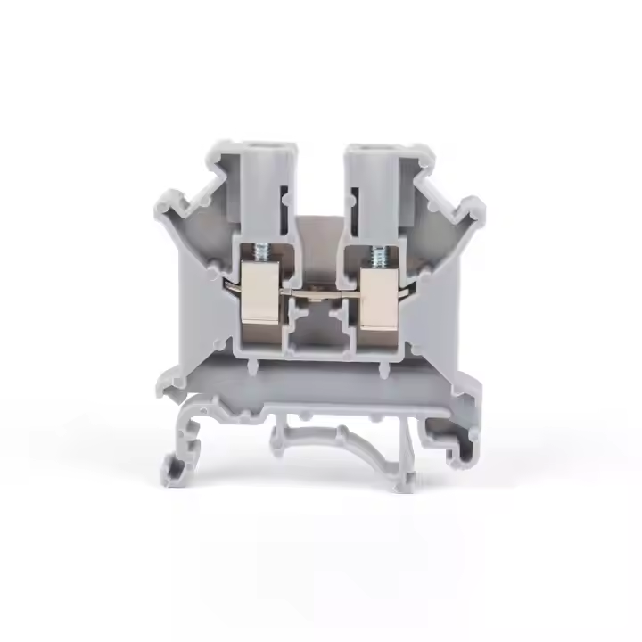 UK50 Screw Clamp Din Rail Terminal Block Grey Plastic Nylon PA66 for ...