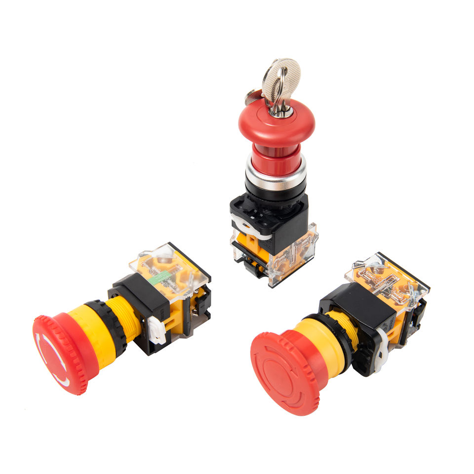 LA38 Series 22mm Emergency Stop Switch - IP65/IP67 Certified