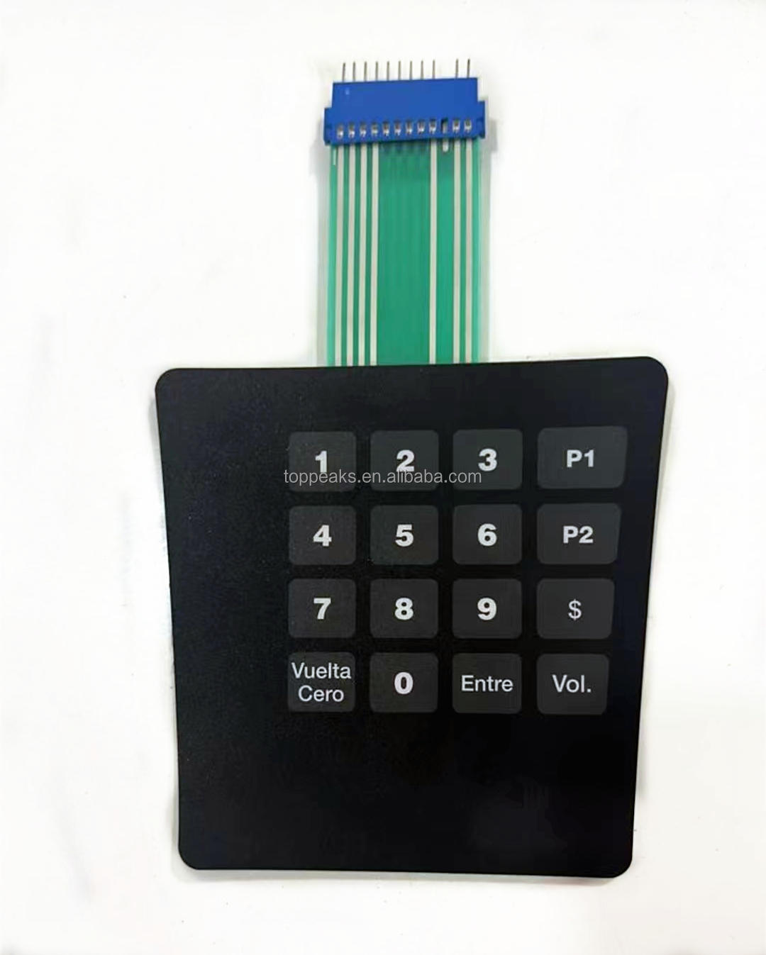 Preset membrane switch keyboard E-CIM Customer input keyboard PI ...