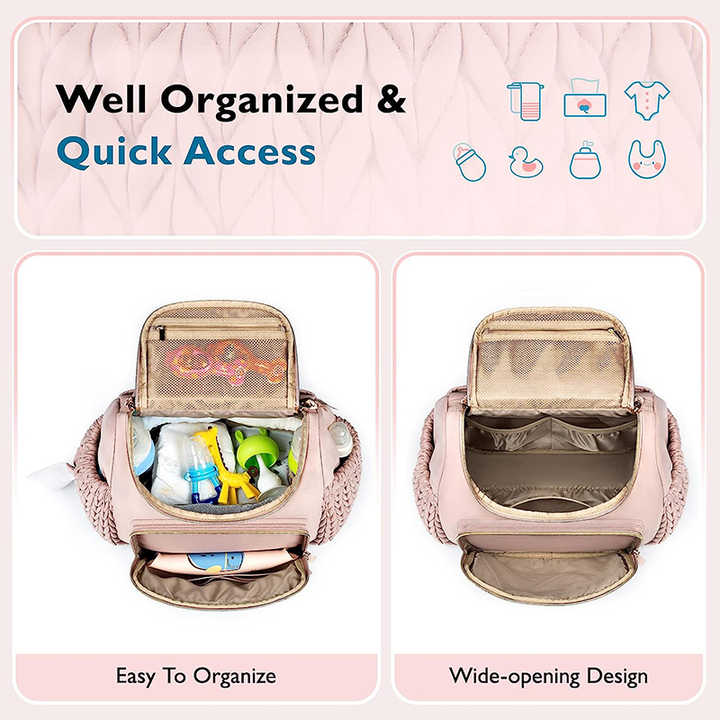 Small Diaper Backpack With Changing Pad Diaper Bag With Stroller Straps ...