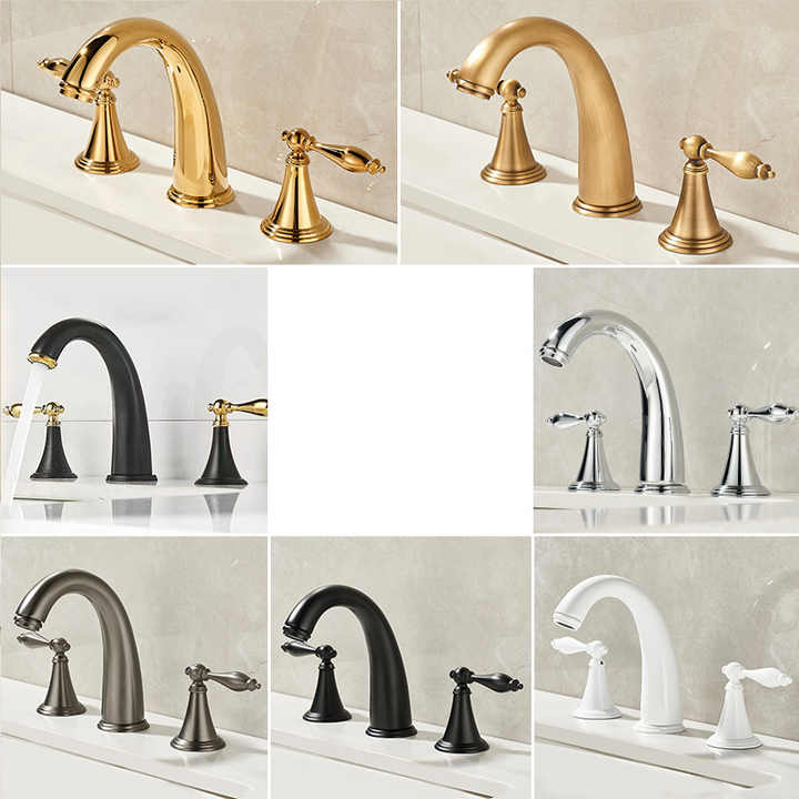 Deck Mounted America Basin Faucet Customized Brass Mixers Water Taps ...