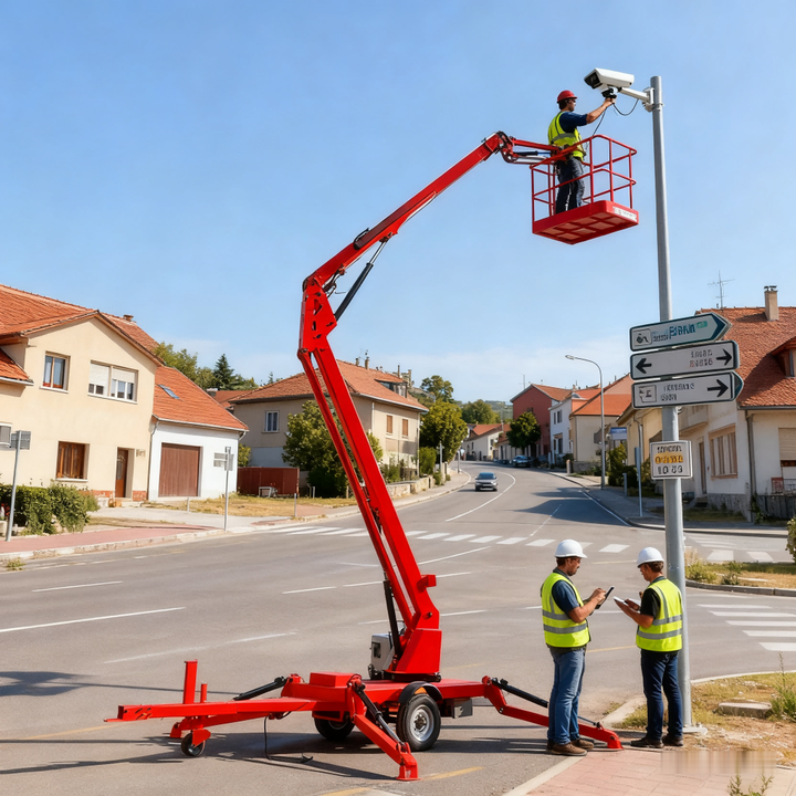 Towable Boom Lift 8m-20m Trailer Mounted Aerial Work Platform Tow ...