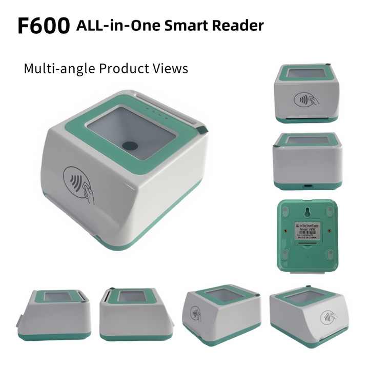 FUWEI F600 - Dual IC Card Smart Reader with 1D 2D Barcode Scanner