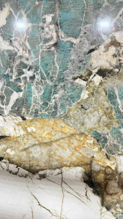 2025 Mix Color 3D Ink Printed Luxury Quartz Stone Big Slab Artificial ...